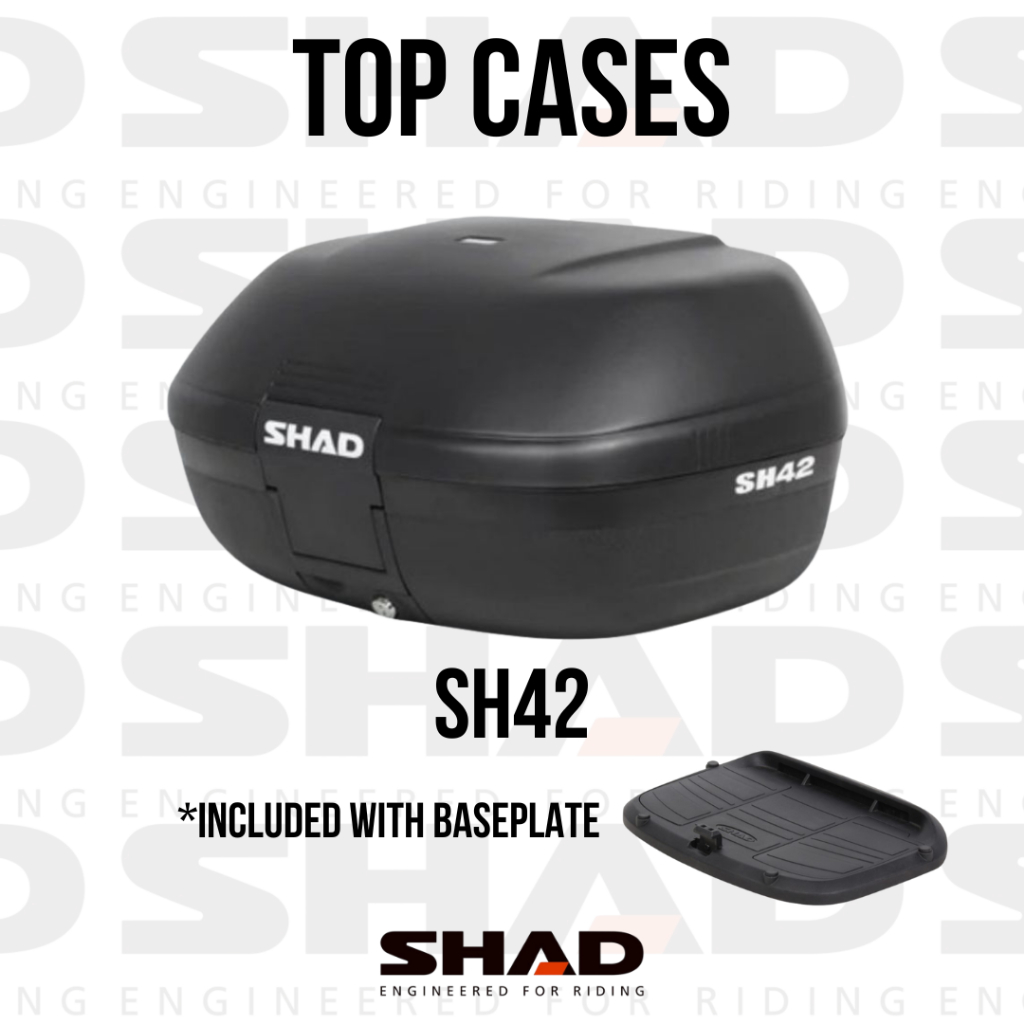 SHAD TOP CASE SH42 FOR YAMHA/HONDA/KAWASAKI/BMW/SUZUKI/TRIUMPH/ZONTES ...