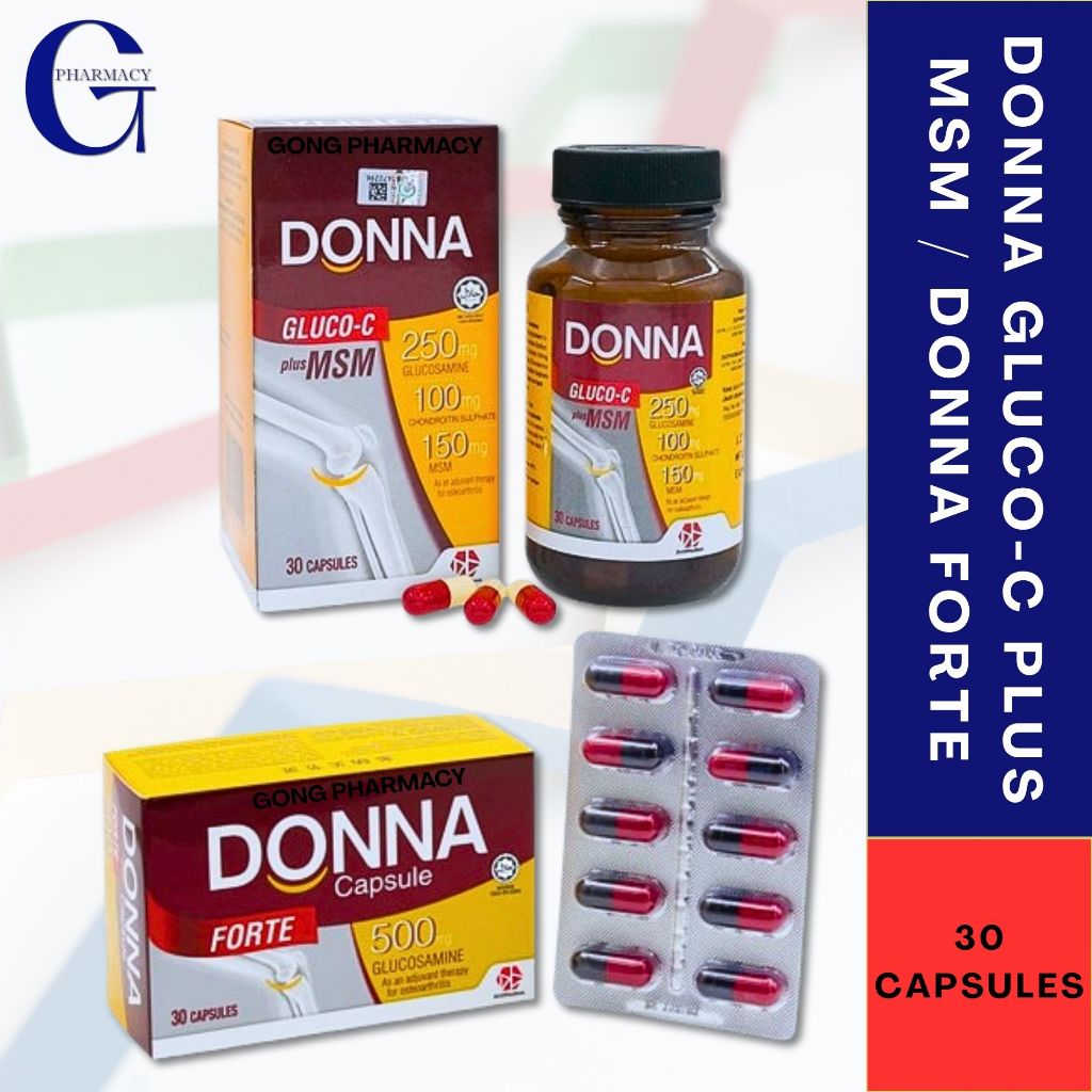 DONNA GLUCO-C PLUS MSM / DONNA FORTE 30 CAPSULES ( TO MINIMISE JOINT ...