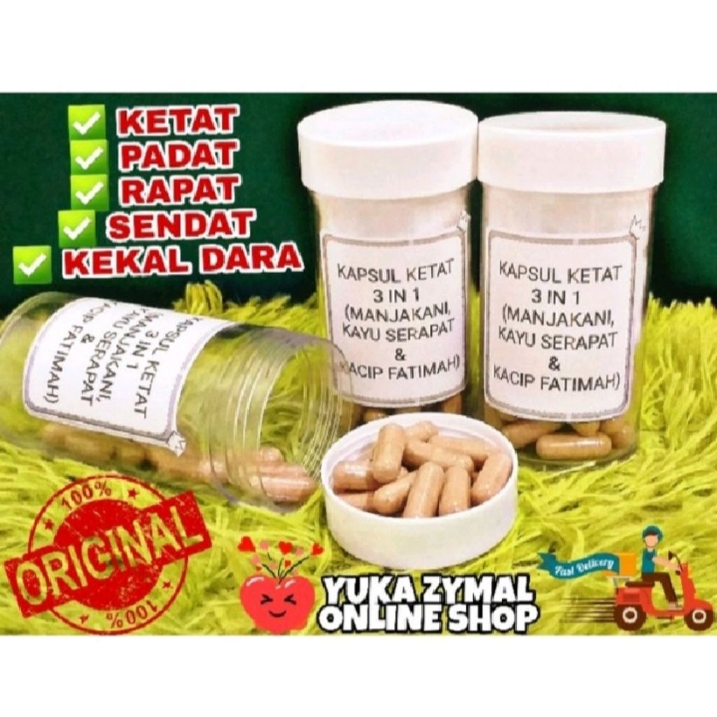 KAPSUL KETAT 3IN1 (MANJAKANI, KAYU SERAPAT & KACIP FATIMAH) | Shopee ...