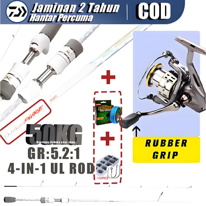 Artemis Pure Fishing Rod Set Barang Mancing Set Ultralight Set Pancing ...