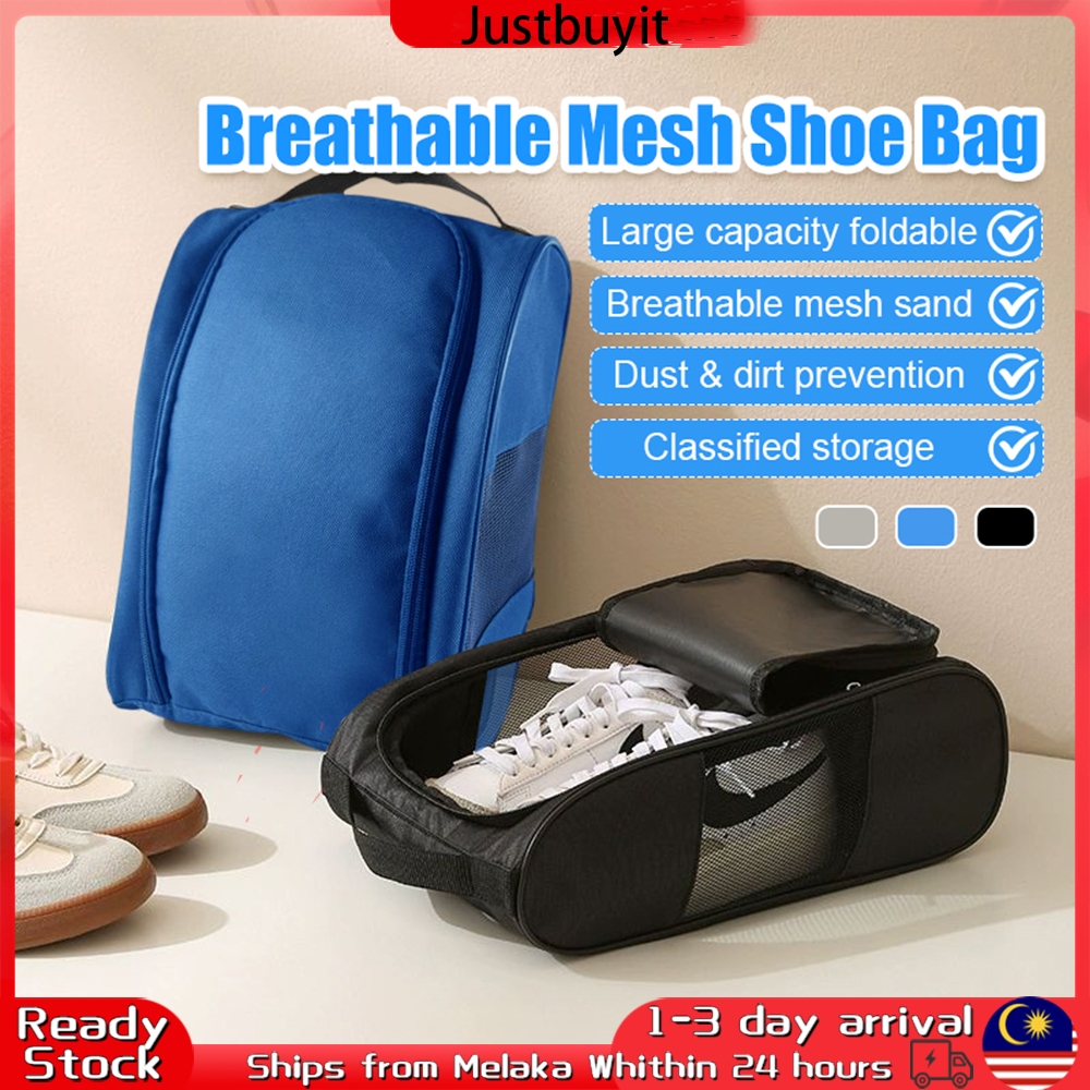 Easy to carry travel waterproof sports shoe bag mesh breathable men's ...