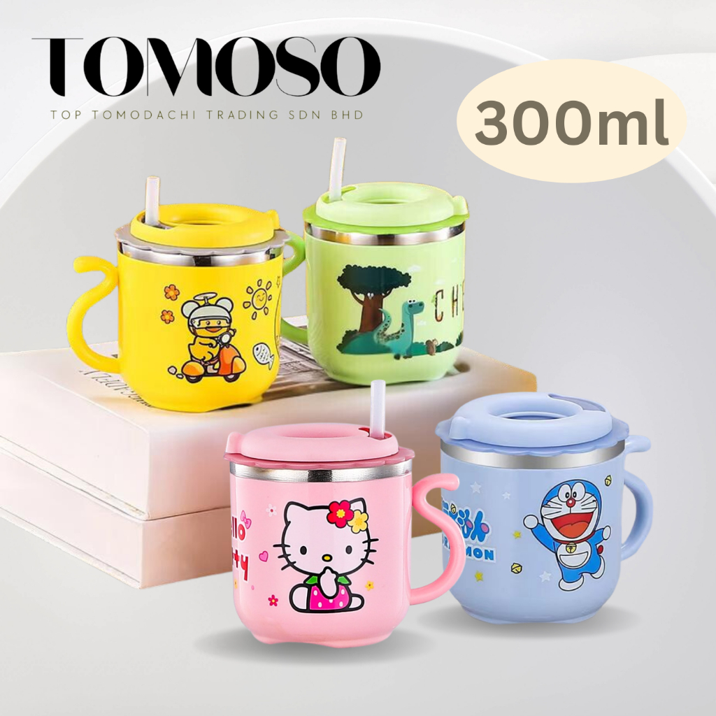 Tomoso 300ml Fancy Cup for Kids / Small Mug / Stainless Steel Kid Cup ...
