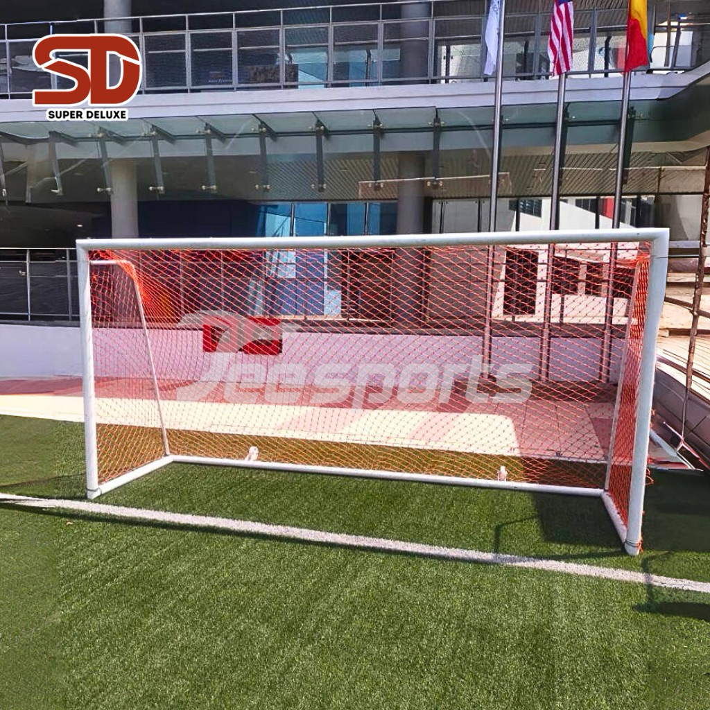 Movable Iron Football Goal Post With Wheel and Nylon Net [12 feet x 6 ...
