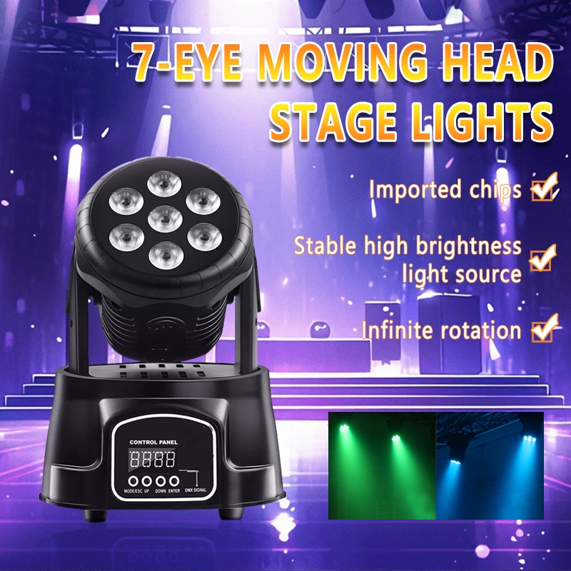 7x10W Stage Light RGBW LED Laser Disco Lights KTV Beam Moving Head ...