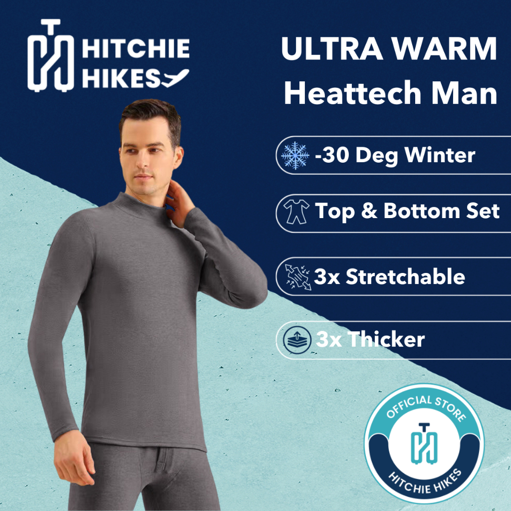Hitchie Ultra Warm Heattech Full Set Man Winter Sweater Korean Style ...