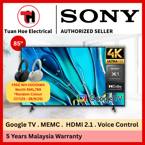 SONY K-85S30 85 inch 4K Google TV [5 YEARS WARRANTY, FREE WH-1000XM5 ...