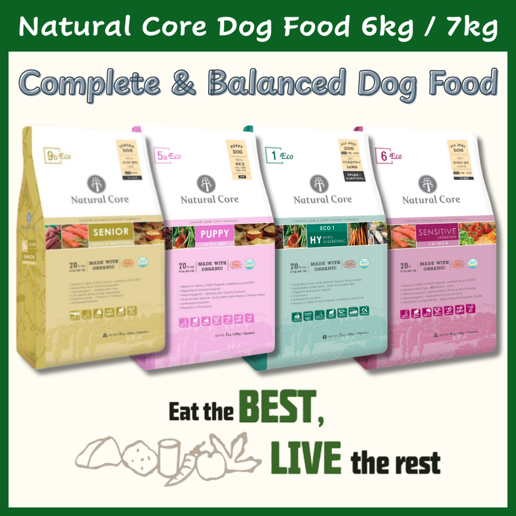 Natural Core Dog Food 6kg / 7kg Sensitive Salmon Lamb Puppy Makanan ...