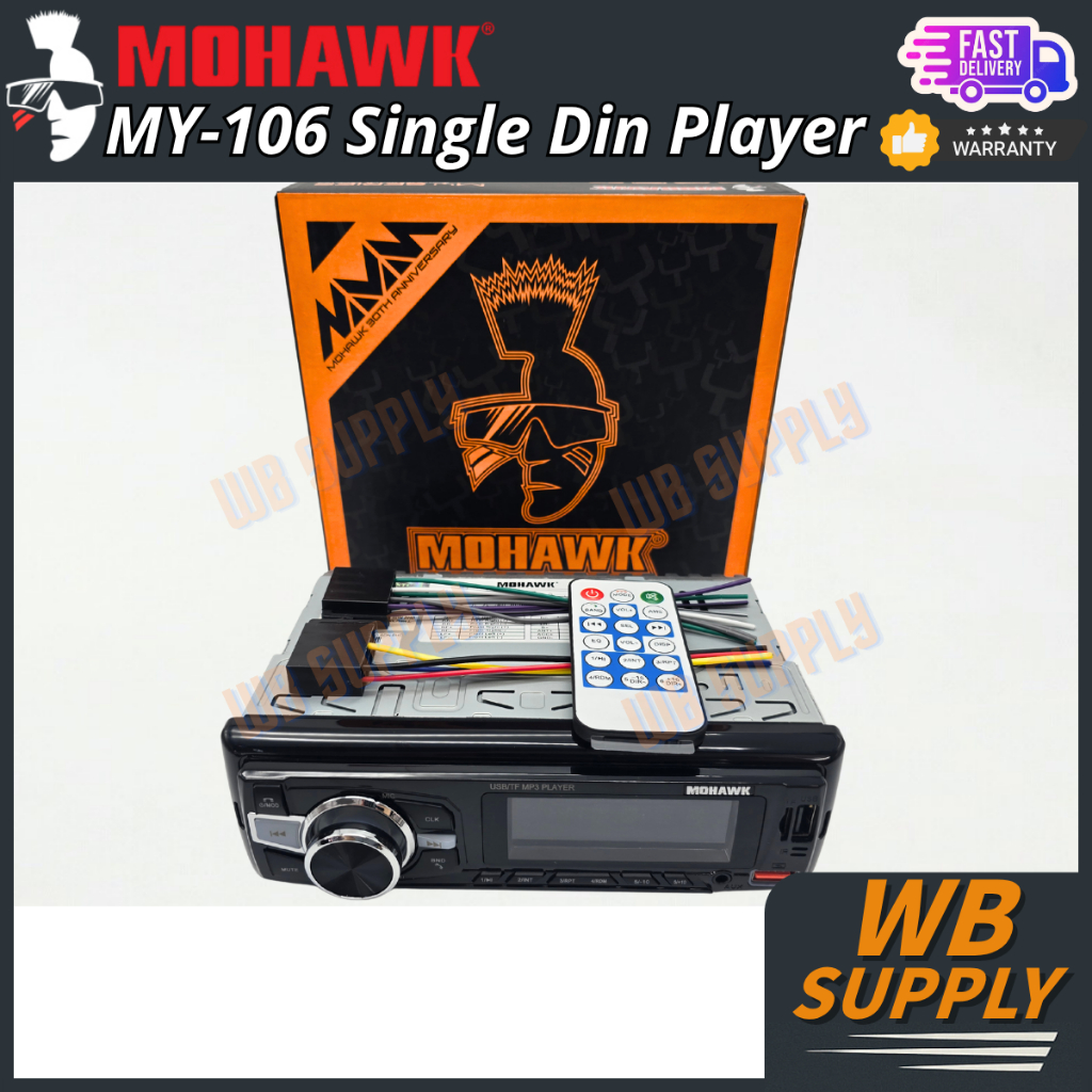 MOHAWK MY-106 Single Din Player｜Bluetooth 5.1｜Dual USB & TF Slot｜AUX ...