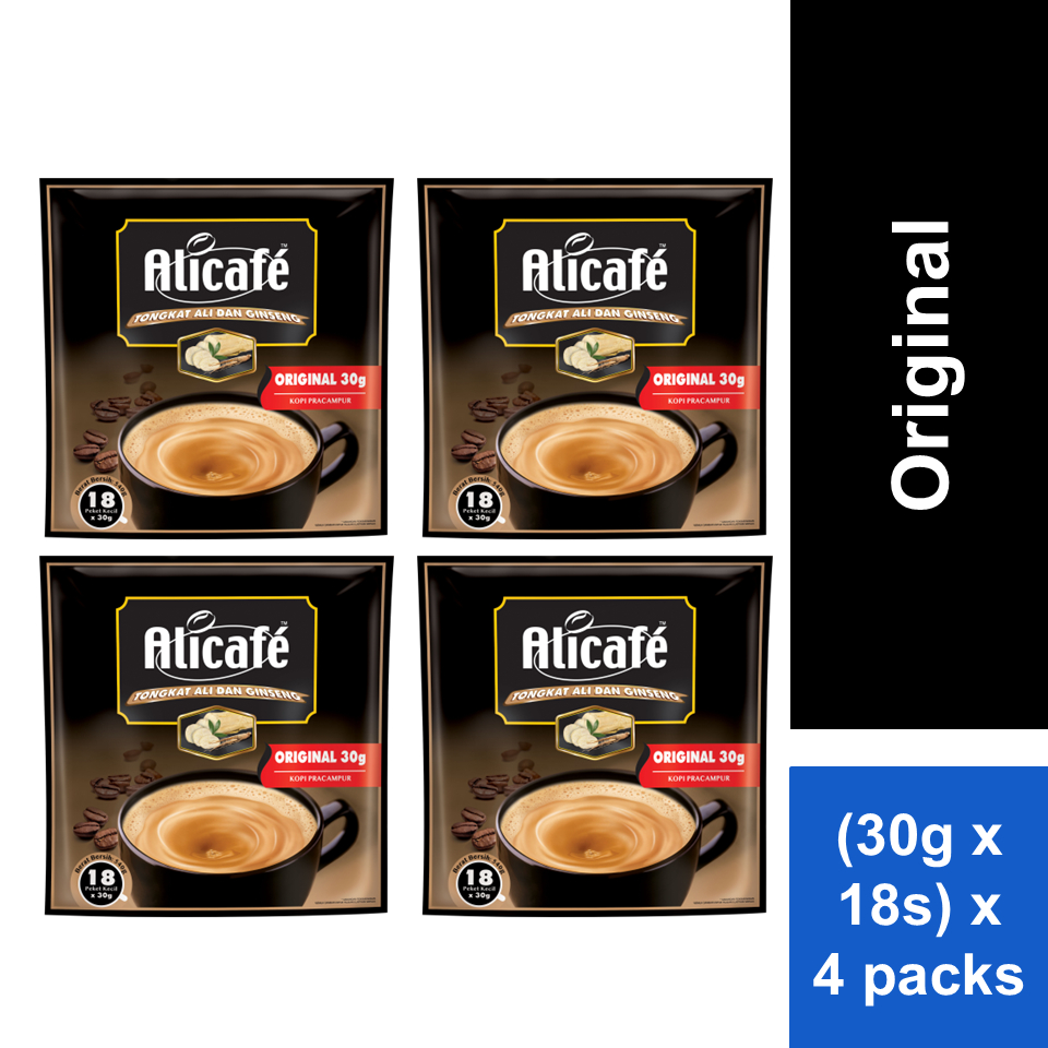 [Bundle of 4] ALICAFE Tongkat Ali Dan Ginseng Original 30g x 18s (HALAL ...