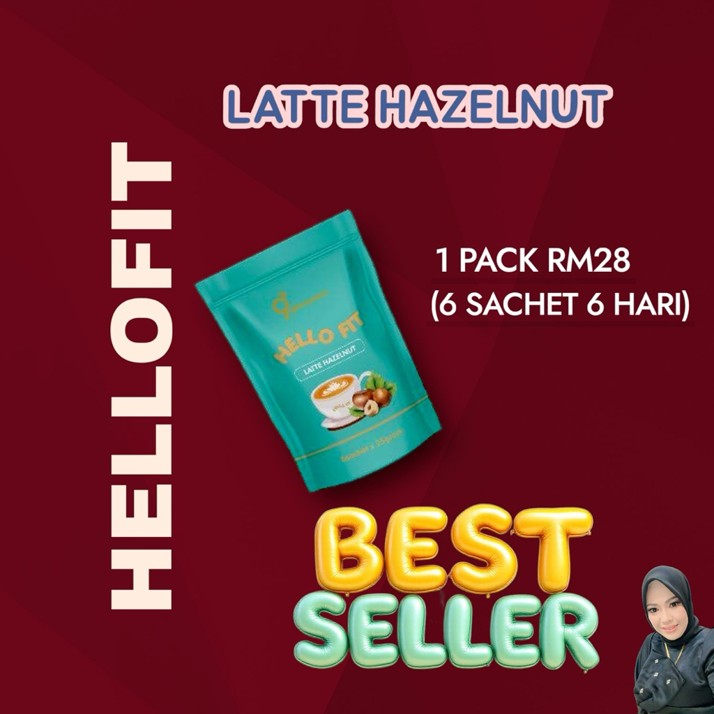 💯 ORIGINAL HELLOFIT [LATTE HAZELNUT & COKLAT CARAMEL 6Sachet] BY ...
