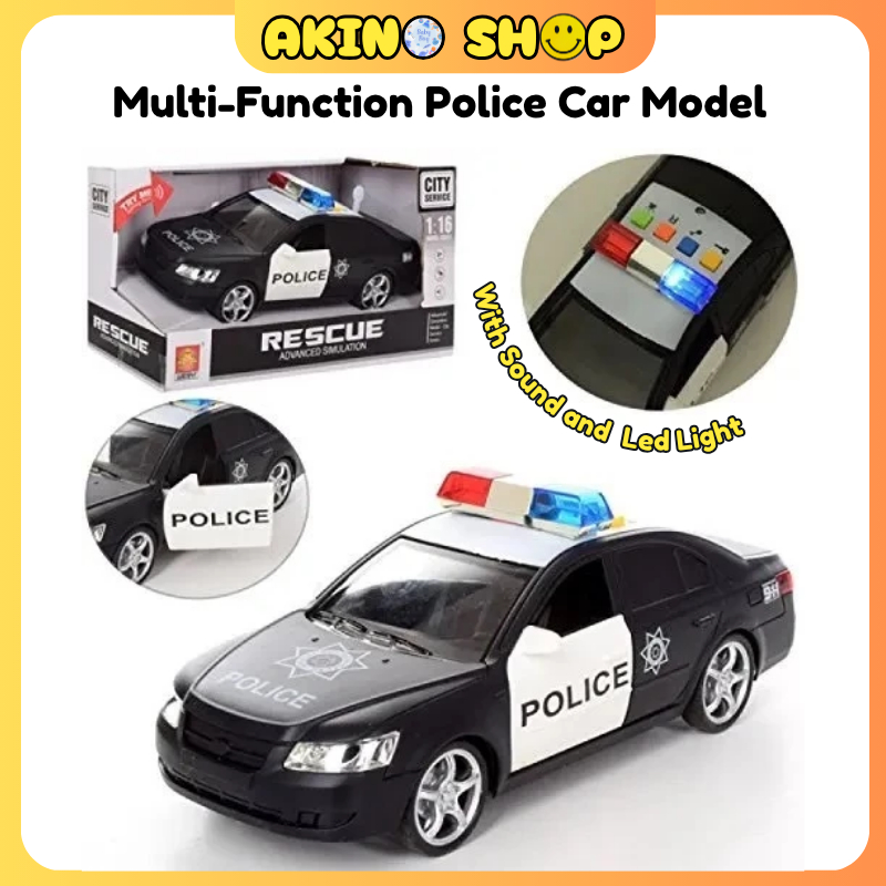 🔥Ready Stock🔥1 :16 Multi-Function Police Car Model With Sound And Light ...