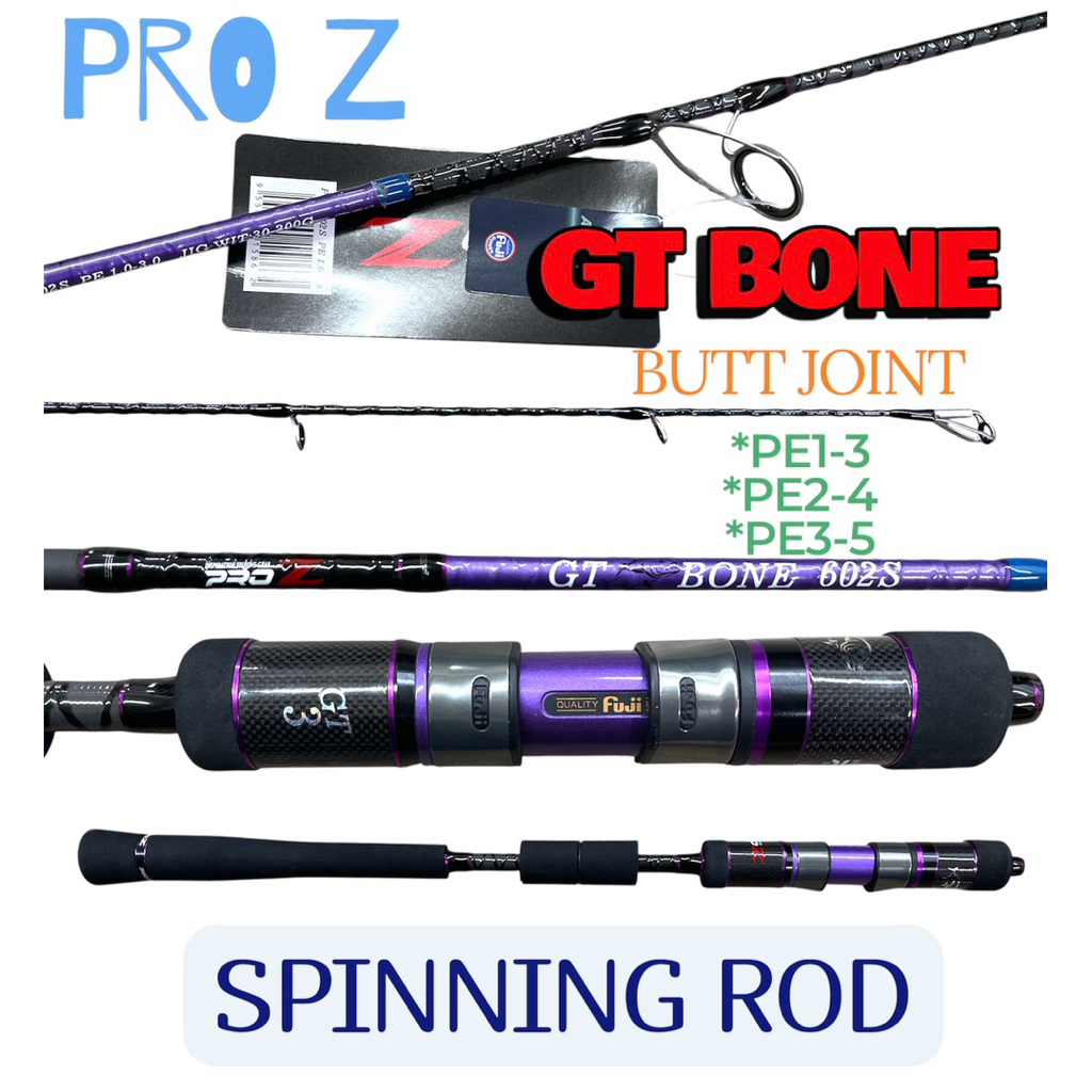 #PRO Z GT BONE SPINNING AND CASTING JIGGING FISHING ROD | Shopee Malaysia
