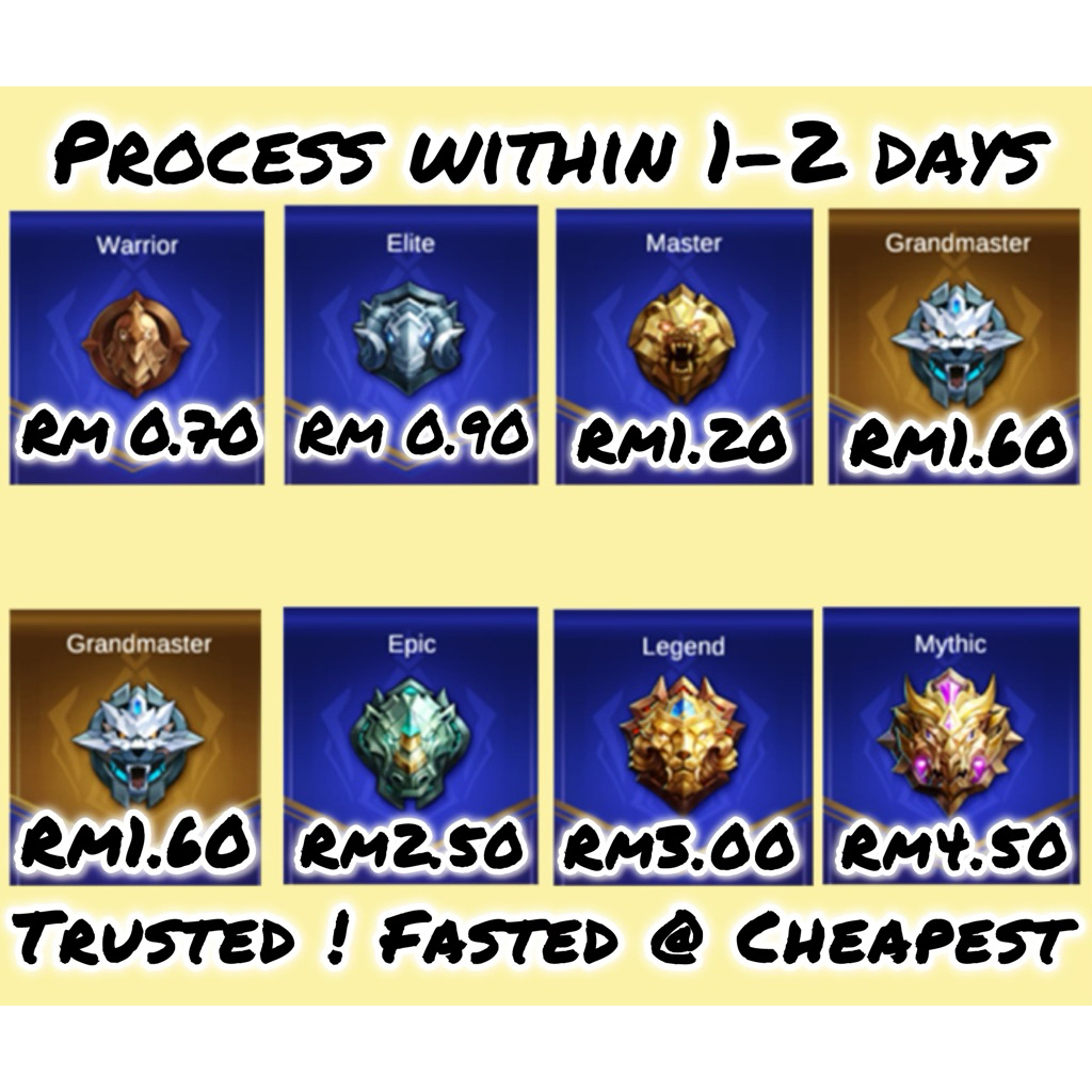 Joki MLBB best price promo | Shopee Malaysia