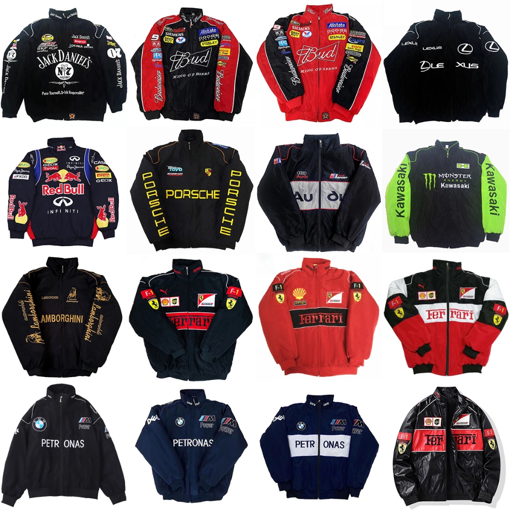 F1 Racing Jacket Embroidery Leather Jeket Men Motor Windbreaker Woman ...