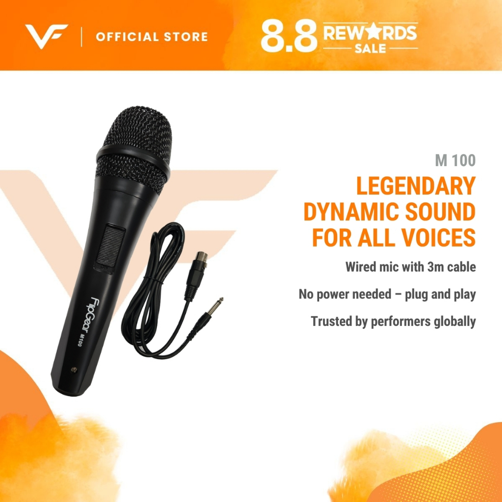 Vinnfier M100 Wired Microphone Karaoke Mic | Shopee Malaysia