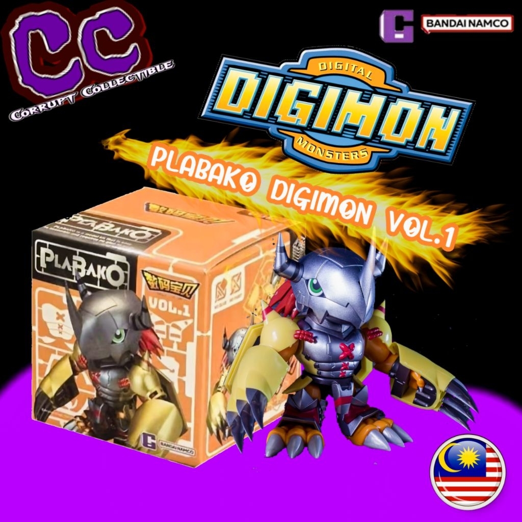 Genuine PLABAKO DIGIMON ADVENTURE VOL.1 Figure Bandai Blind Box 数码宝贝盲盒 ...