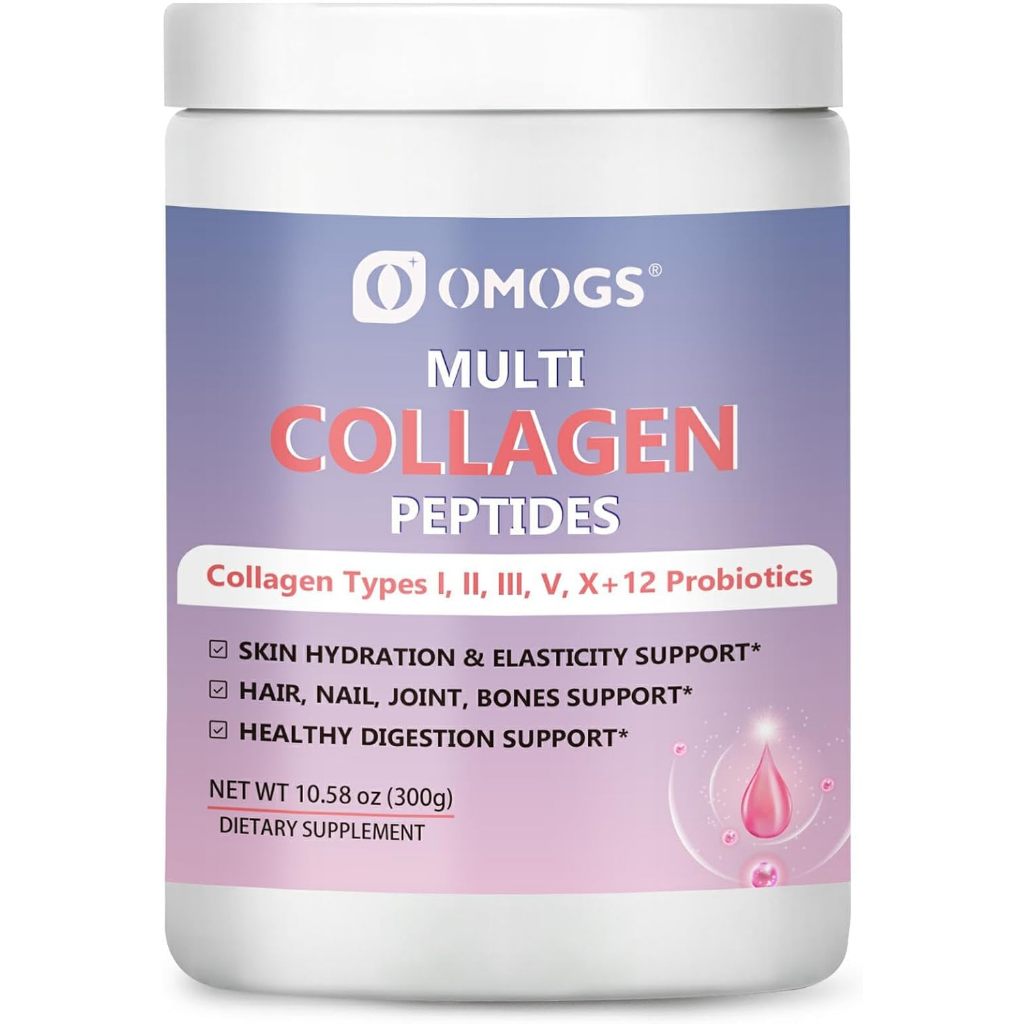 OMOGS Hydrolyzed Collagen Peptide Powder Support Hair, Skin, Bones ...
