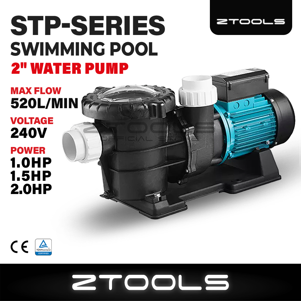 ZTOOLS 2" Swimming Pool Pump 1HP 1.5HP 2HP Water Booster Pump Pam Kolam Renang Mikawa STP100 ...