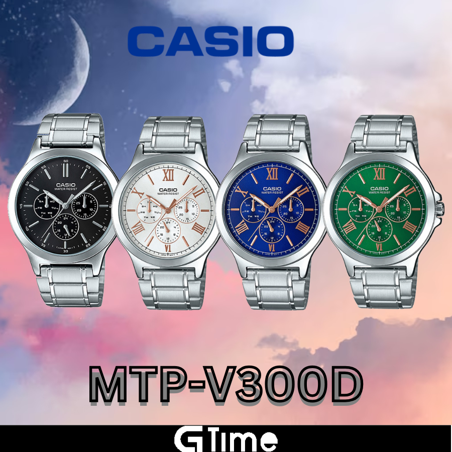 [ORIGINAL + 1YR WARRANTY] CASIO MTP-V300D MAN MULTIFUNCTION QUARTZ ...