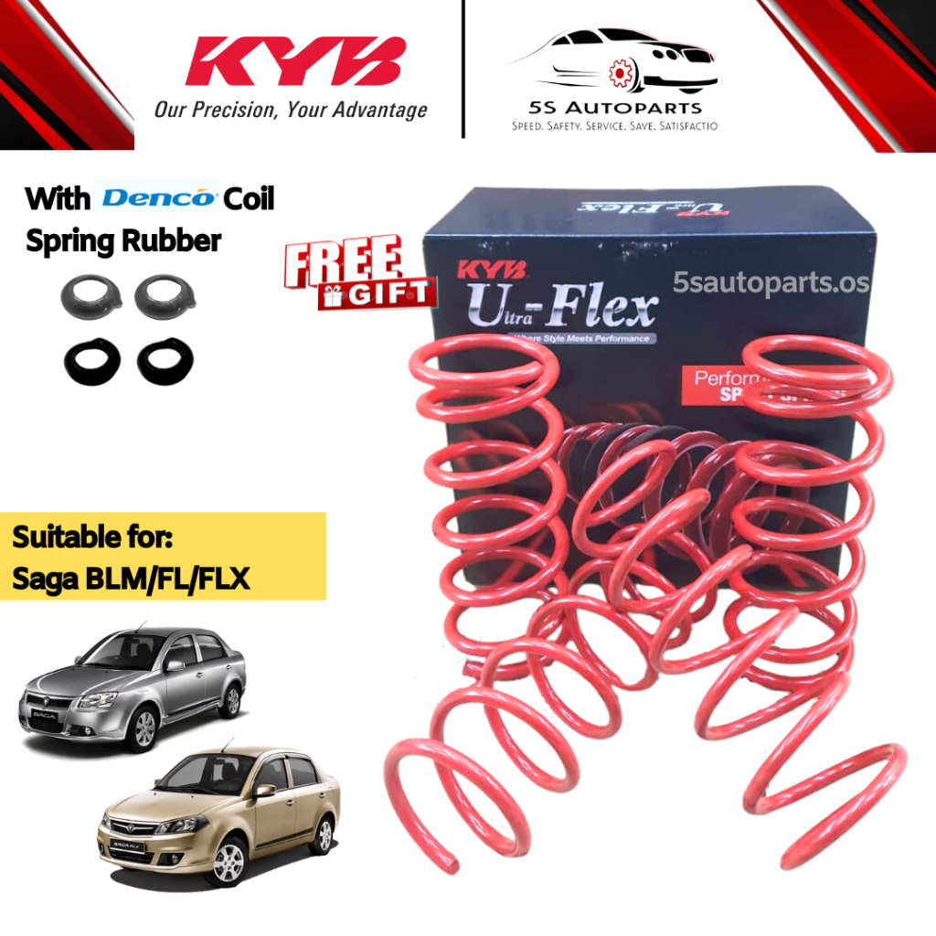 KYB ULTRA FLEX PROTON SAGA BLM, FL, FLX, PERFORMANCE LOWERED SPRING SET ...