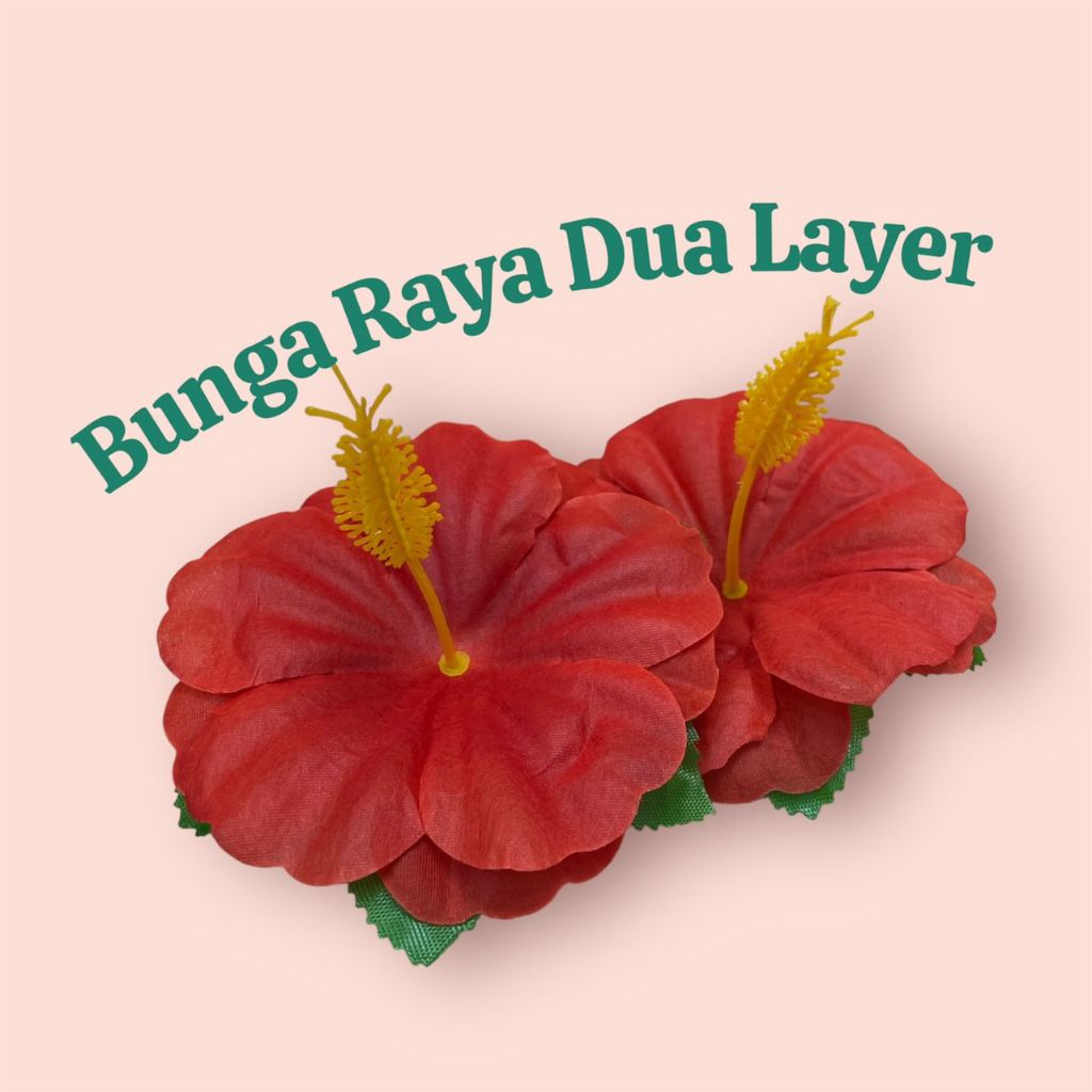Bunga Raya Artificial Merah/ Bunga Raya Merdeka 10cm x10cm | Shopee ...