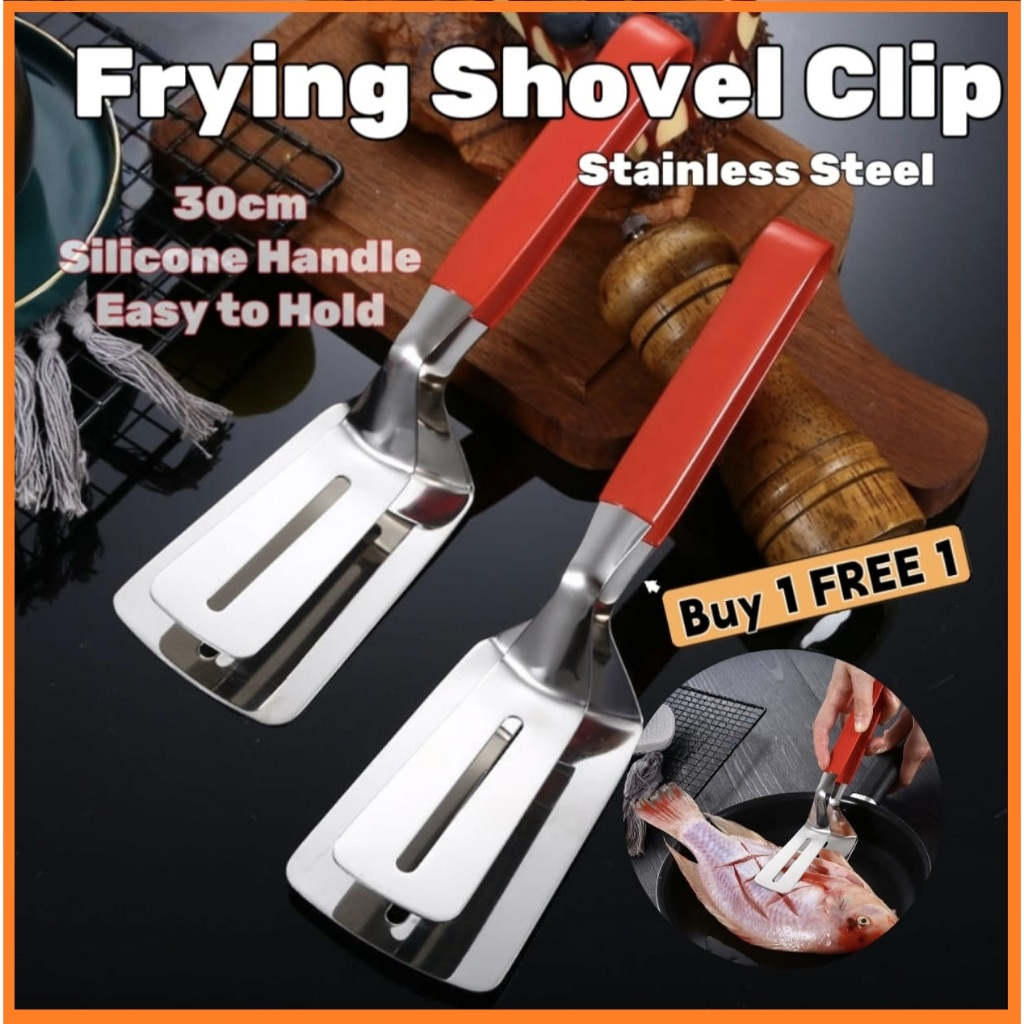 30cm/Stainless Steel Non Stick/Frying Shovel Clip/Pengepit Makanan ...
