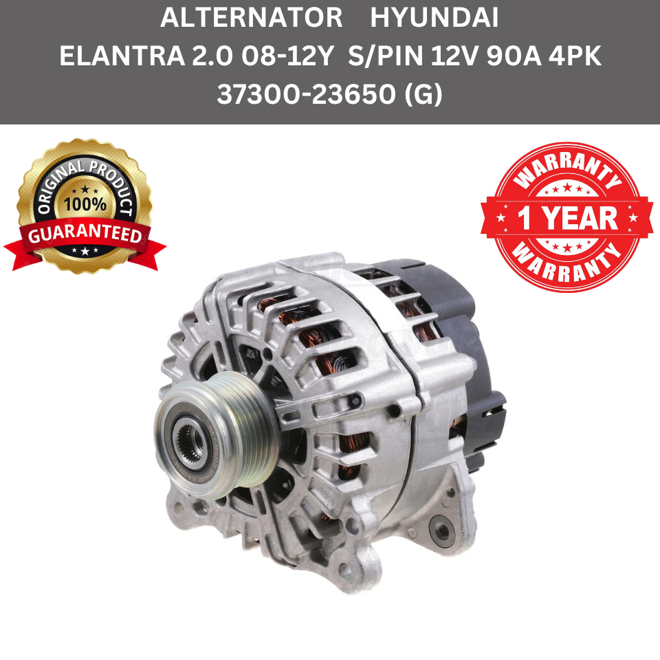 (100% Genuine + 1 Year Warranty)ALTERNATOR ELANTRA 2.0 08-12Y S/PIN 12V ...