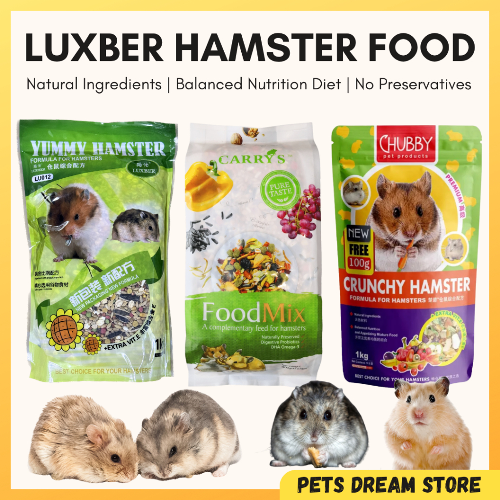 Luxber/Chubby/Carrys Healthy Hamster Food Multi Grain Fruit Seed Vege ...