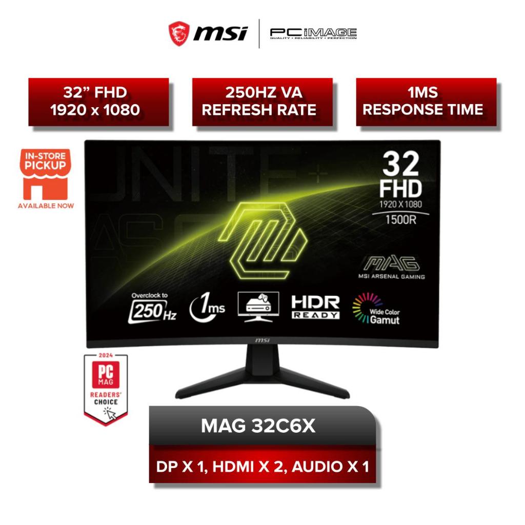 MSI CURVE GAMING MAG 32C6X 32" | 1920X1080 | 1MS | FHD | 250HZ | VA ...