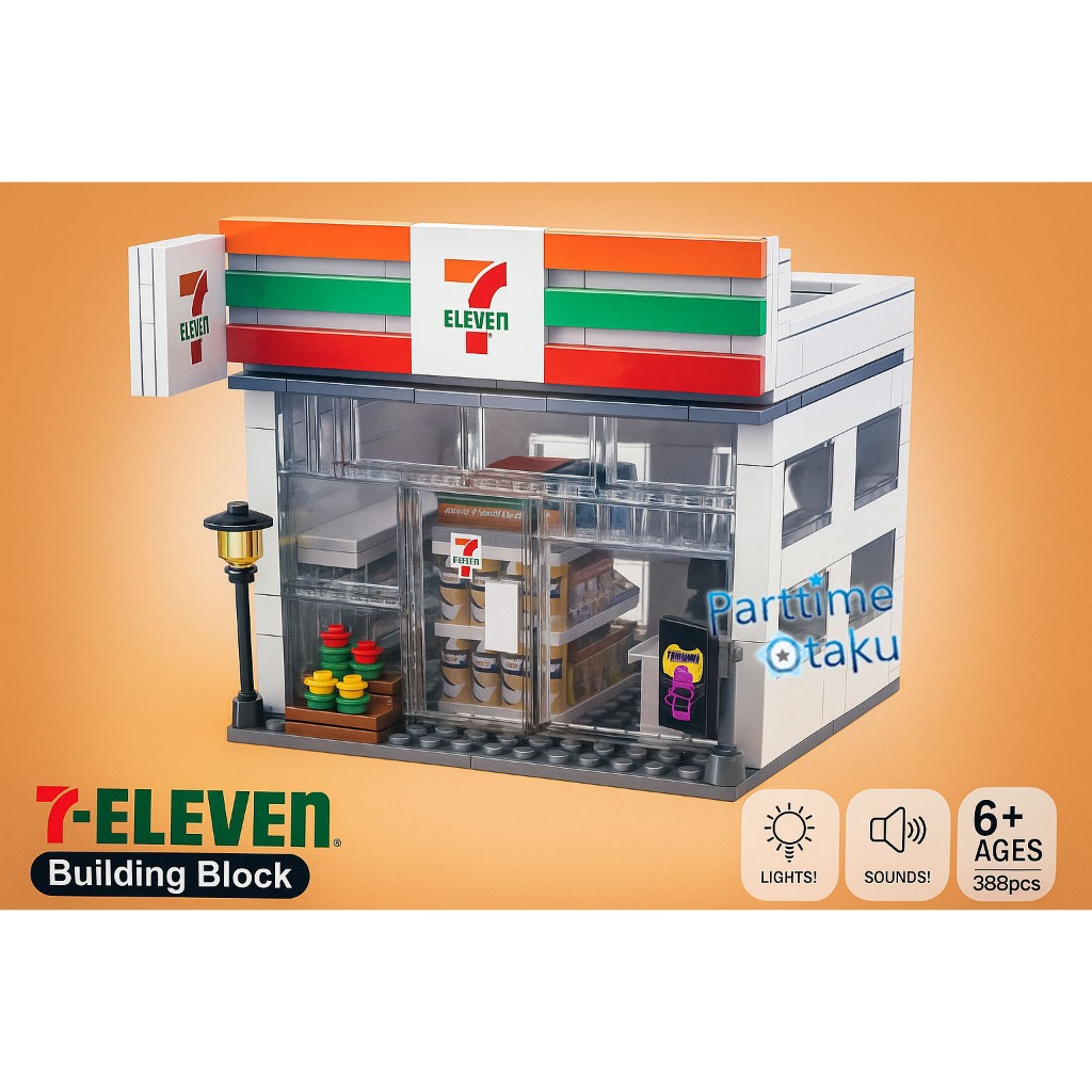 Official 7-Eleven Building Block Set Malaysia Edition 383pcs | Lights ...