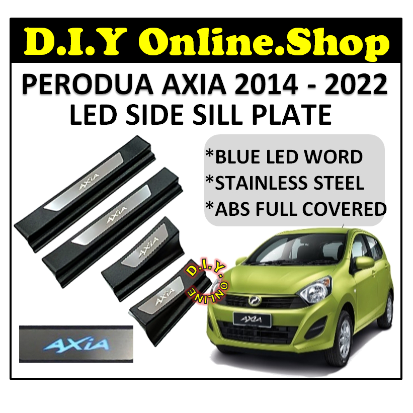 PERODUA AXIA 2014 - 2022 LED SIDE SILL PLATE 4PCS/SET DOOR SIDE SILL ...