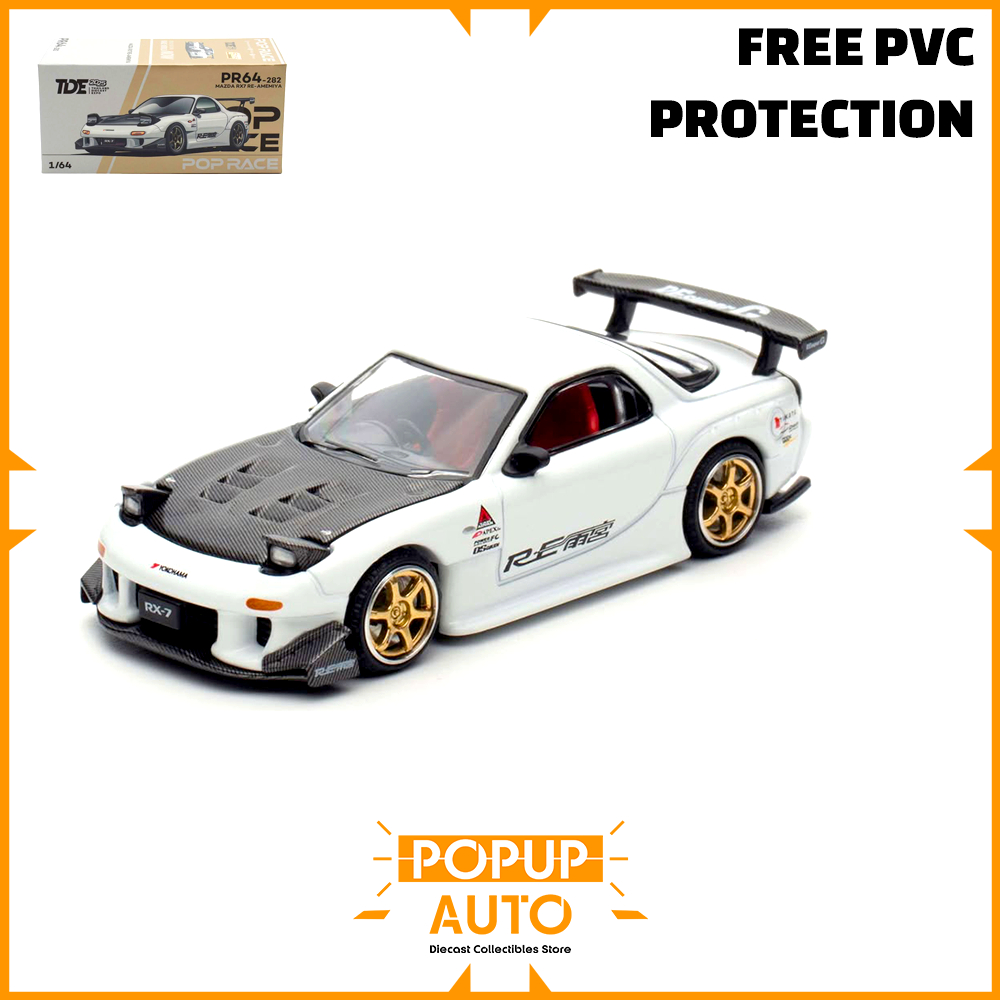 PopRace 1:64 Mazda RX7 Re-Amemiya White TDE25 PR640282 | Shopee Malaysia