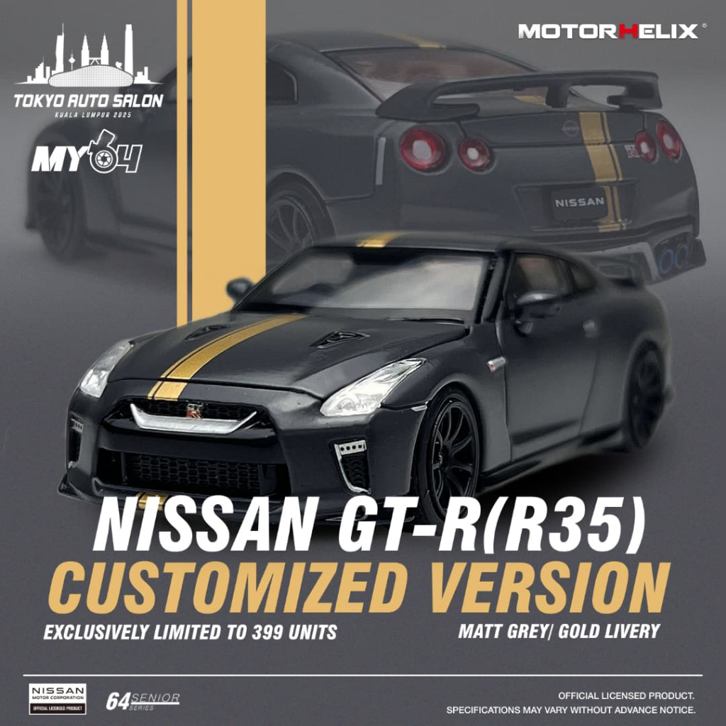 TASKL TMCS 2025 MotorHelix Nissan GT-R R35 Event Exclusive Limited 399 ...