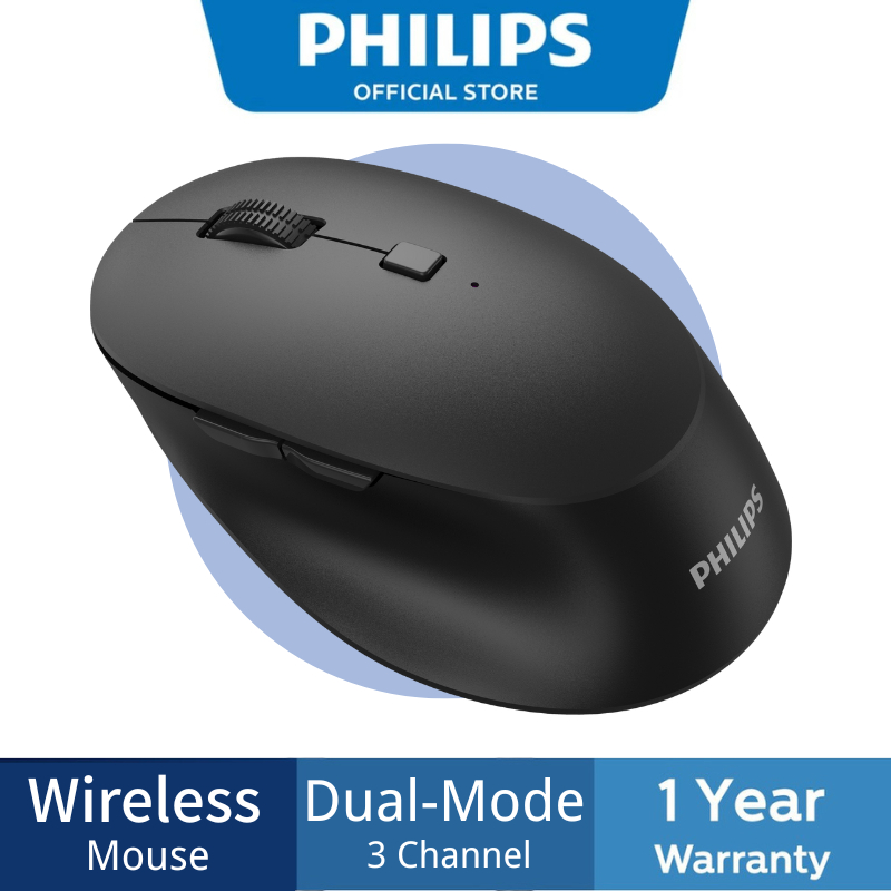 Philips SPK7607 Wireless Multi-Device Bluetooth Mouse Dual-Mode 3 ...