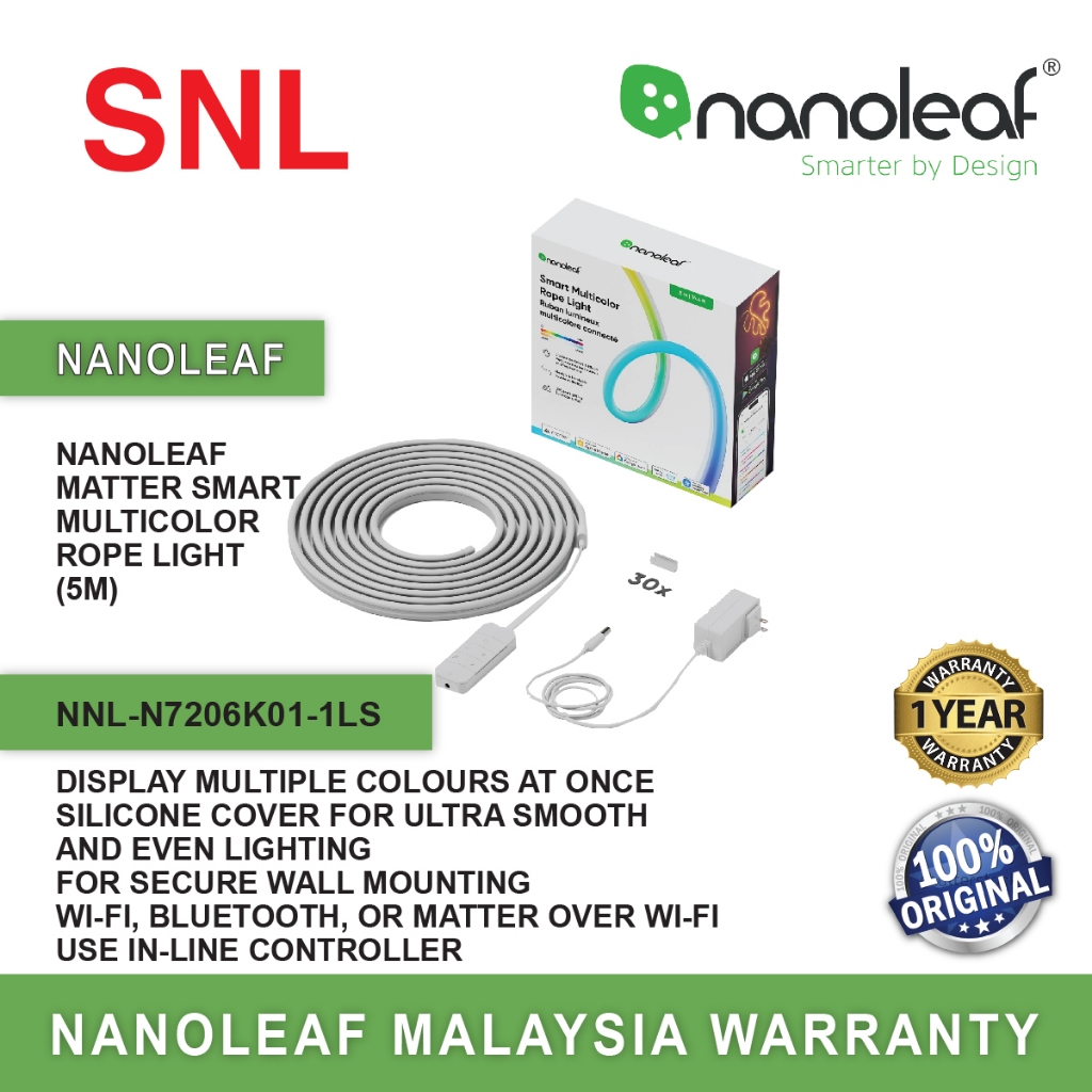 Nanoleaf Matter Smart Multicolor Rope Light (5m) | Shopee Malaysia