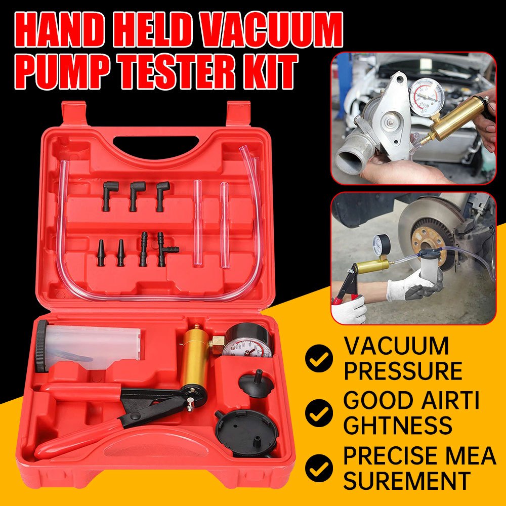 Portable Brake Fluid Bleeder Tool Set Hand Held Vacuum Pump Brake ...