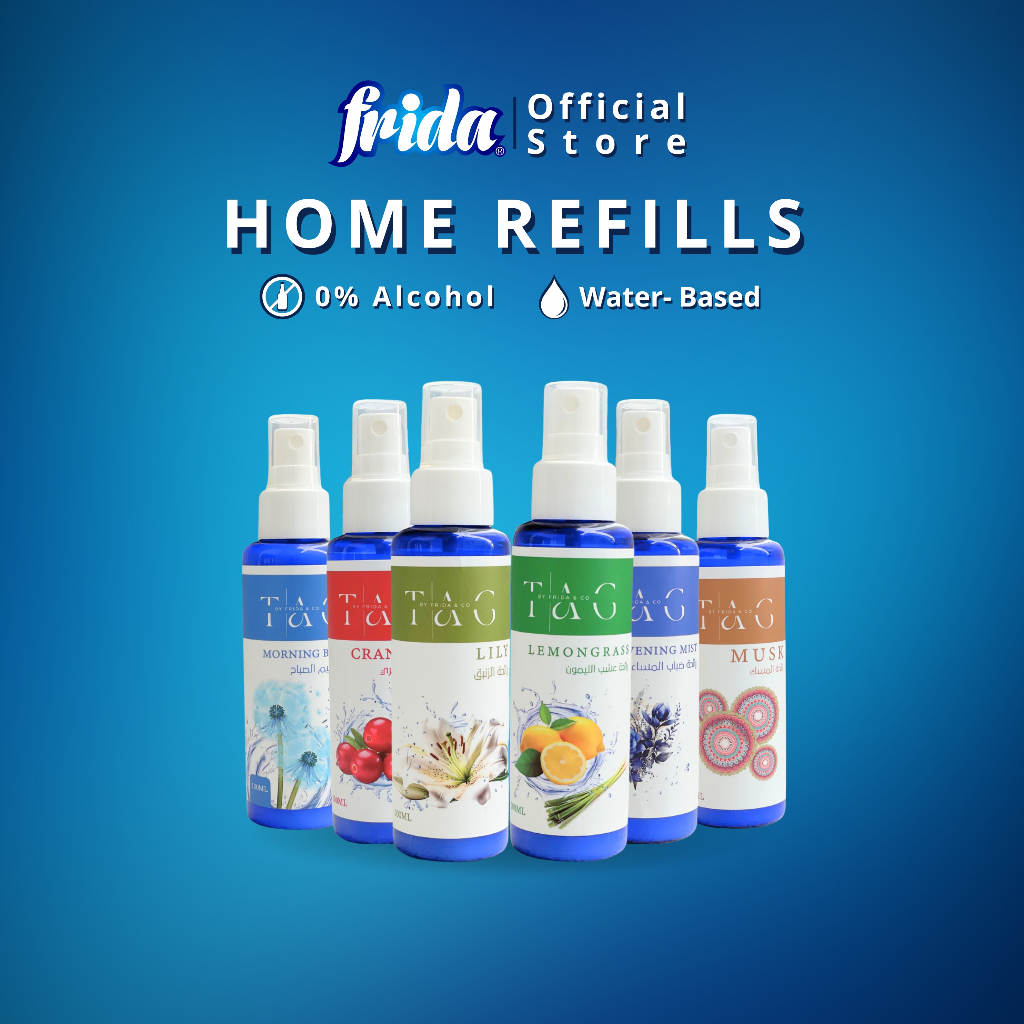 Frida 48H Air Freshener [100ml] 0% Alcohol Pet-Friendly Tahan Lama ...
