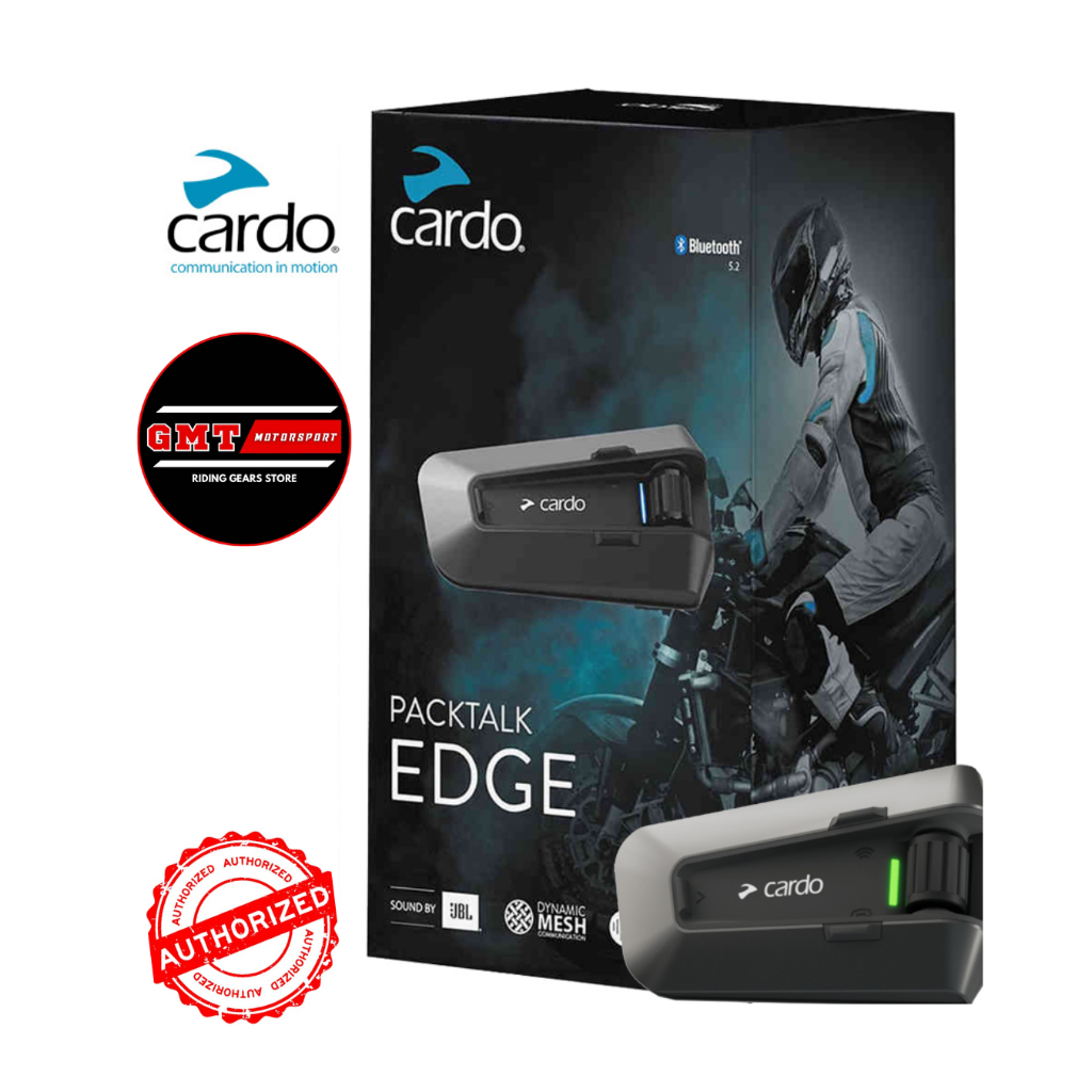 CARDO Packtalk EDGE SINGLE Intercom Bluetooth Headset Helmet Intercom ...