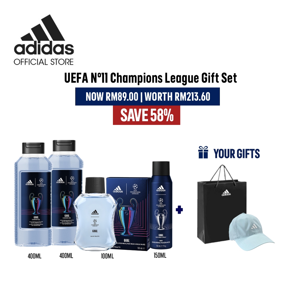 Adidas UEFA N°11 Champions League Gift Set (Perfume 100ml, Deodorant ...