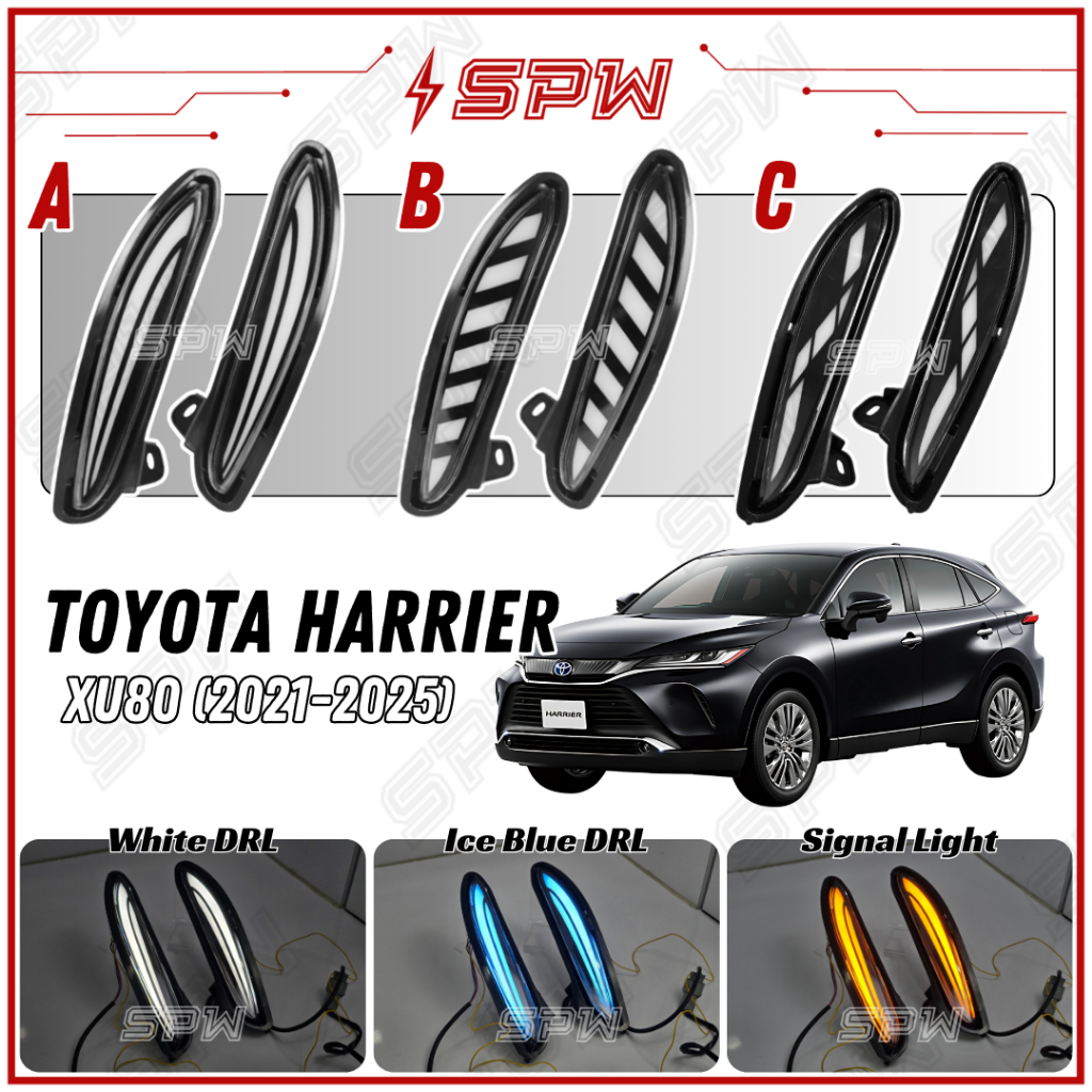 Toyota Harrier XU80 (2020-2025) DRL Daylight Front Bumper LED Running ...