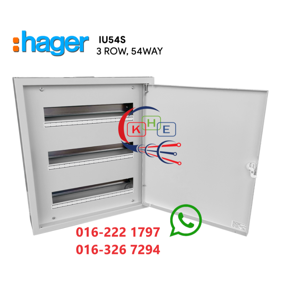 HAGER IU54S METAL ENCLOSURE DB BOX ( 3 ROWS 54 WAYS ) | Shopee Malaysia