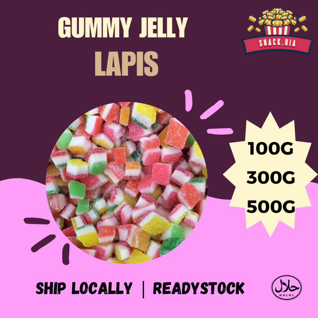 [HALAL] GUMMY JELLY LAPIS BY SNACKRIA | Shopee Malaysia