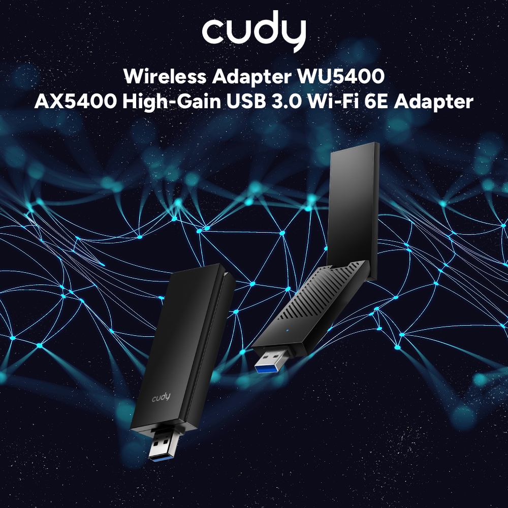 Cudy Wireless Adapter WU5400 - AX5400 High-Gain USB 3.0 Wi-Fi 6E Adapter | Shopee Malaysia