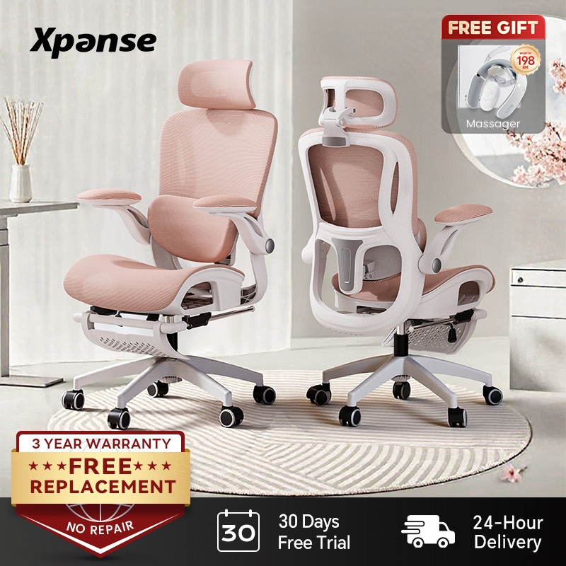Xpanse Xharbor Pink Ergonomic Office Computer Chair Kerusi Office ...