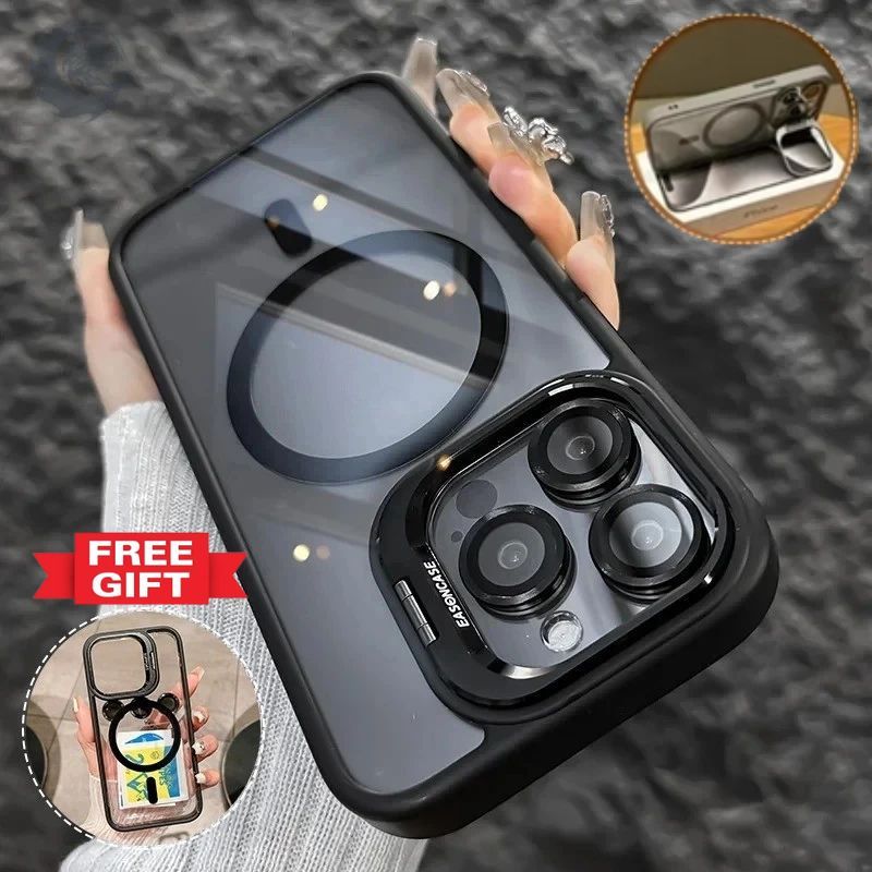 【FREE LENS PROTECTOR】Magnetic Phone Casing For Iphone With Metal Lens ...