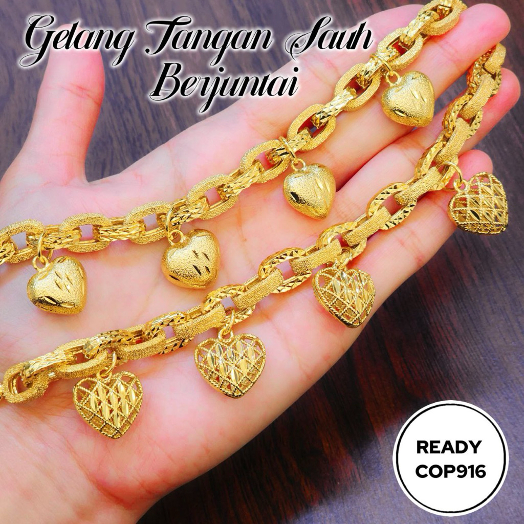 Gelang Sauh Juntai Viral Emas Sadur 24K Emas Titanium Emas Bangkok D1 ...