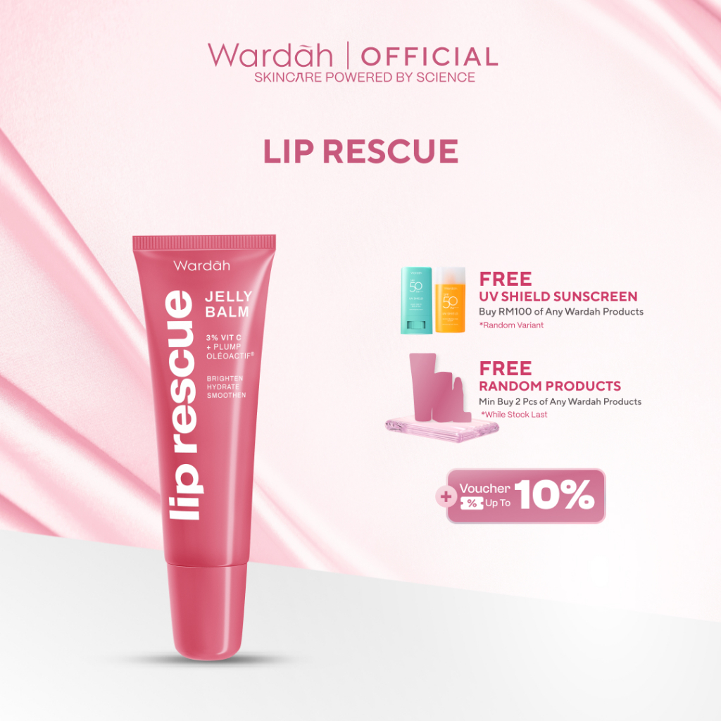NEW! Wardah Lip Rescue Jelly Balm Dusty Rose - Brighten Dark Lips ...