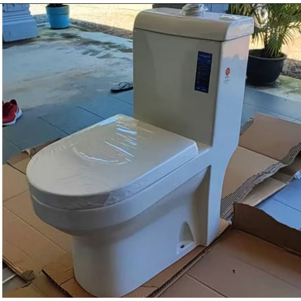 TANDAS TOILET BOWL TOILET SIT 10” S-trap 2in1 ONE Piece Water Closet WC ...
