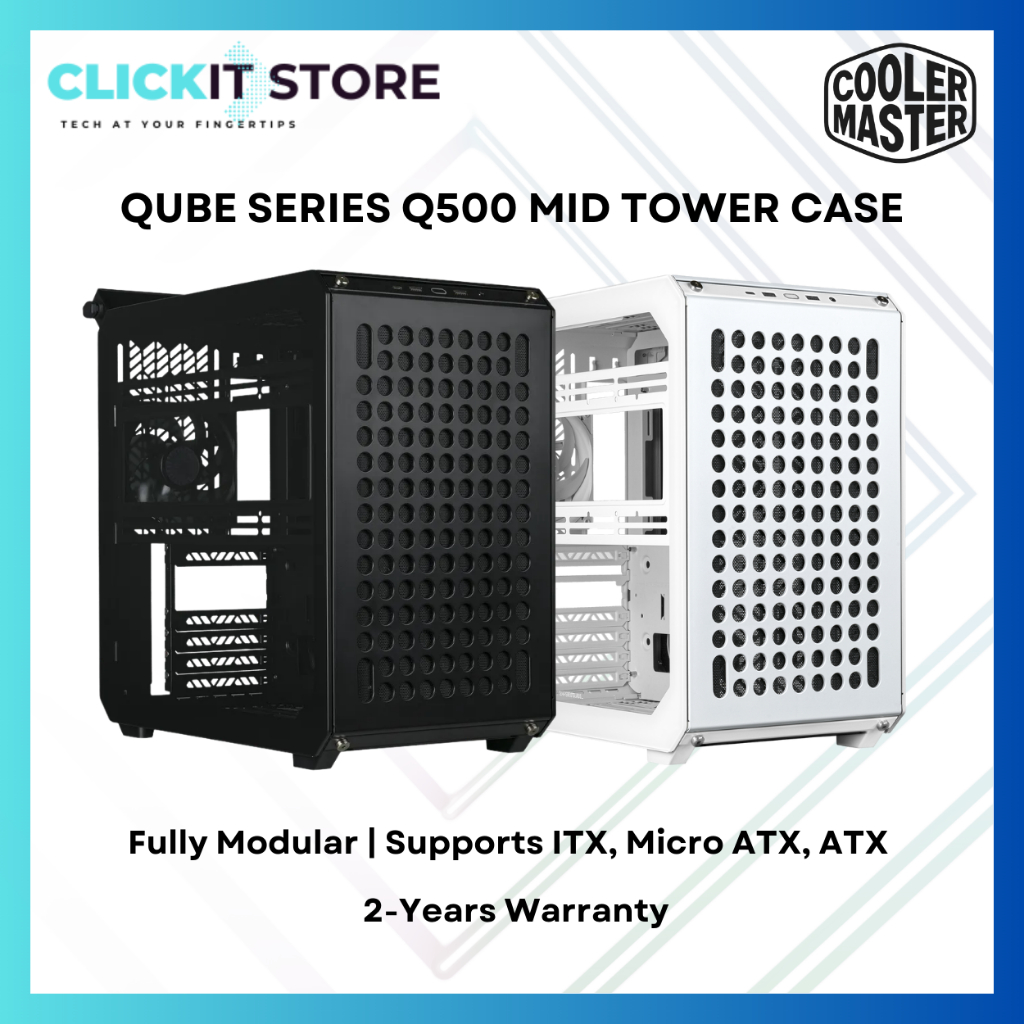 COOLER MASTER QUBE Q500 Black / White | Mid Tower Case ATX | Fully ...