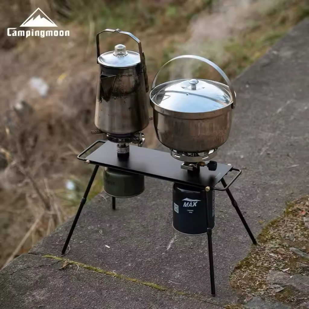 Campingmoon BKZ06-L Half Unit Furnace Rack Table Dual Stove Interface ...